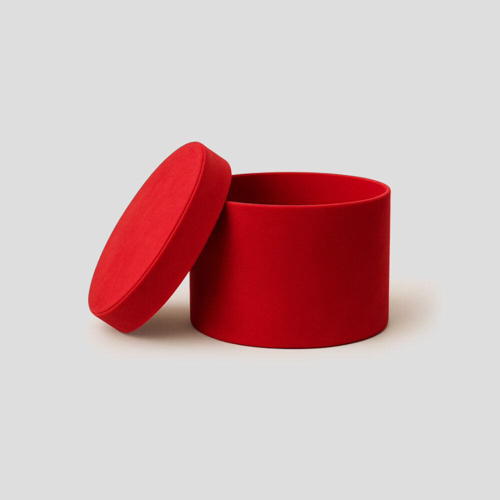 Coffret Rond Rouge | Boîte Cadeau & Décoration Élégante
